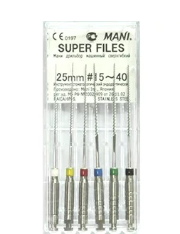Купить Super Files (Супер Файлы), 25мм, эндодонтический инструмент для ...