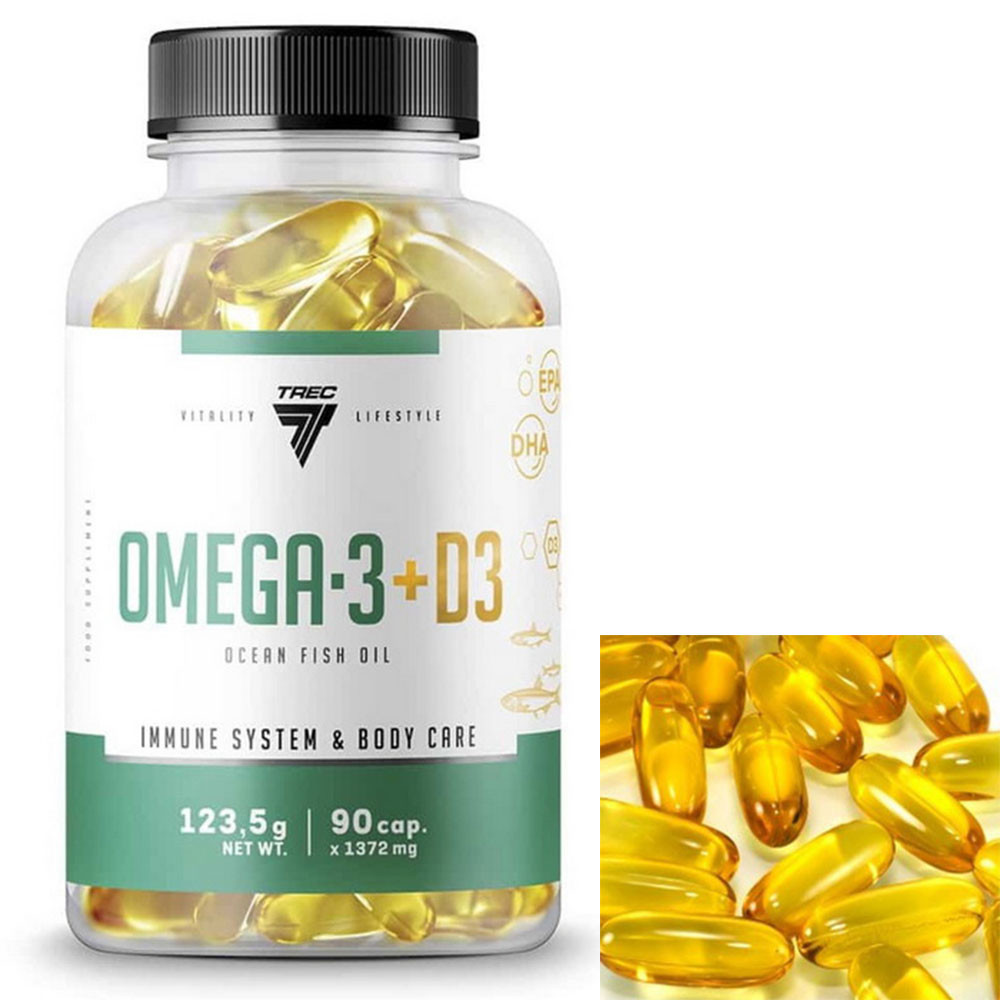 Омега 3 и витамин Д3 TREC nutrition Omega-3 + D3 90 капсул (ID ...