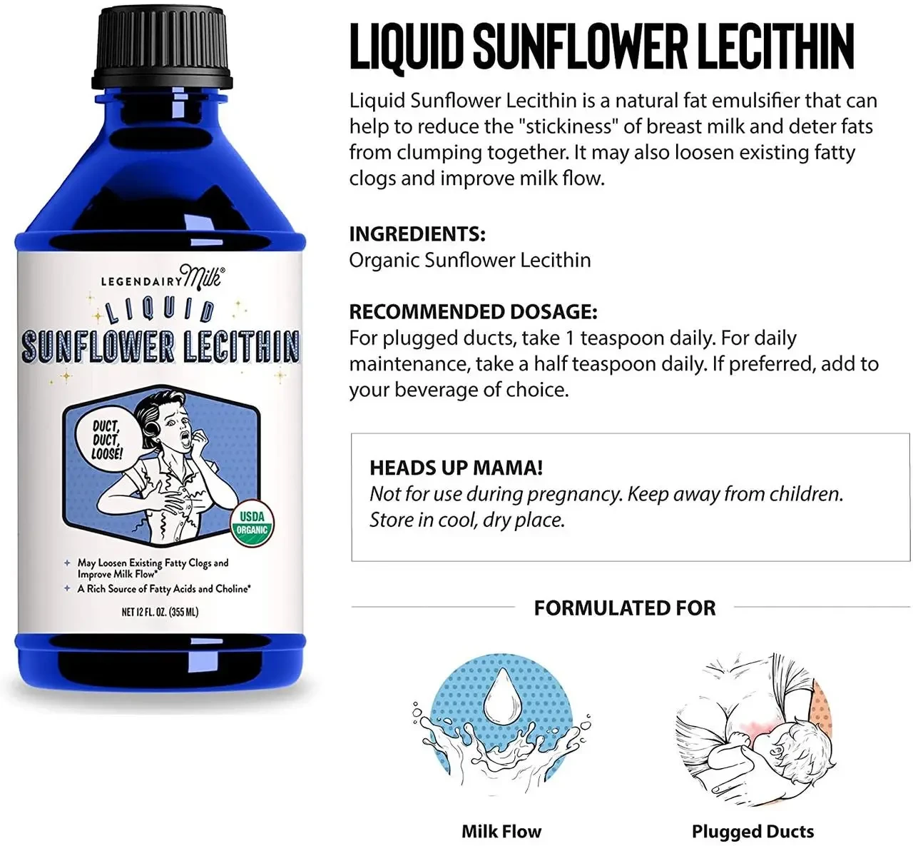 Купить Legendairy Milk Sunflower Lecithin Organic / Органический ...