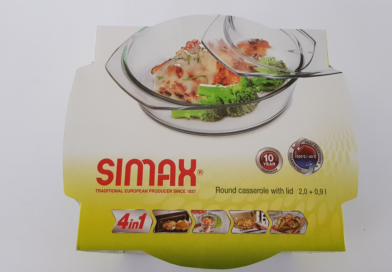 Купить Форма для запікання Simax Classic 2 л, с крышкой, цена 957 грн ...