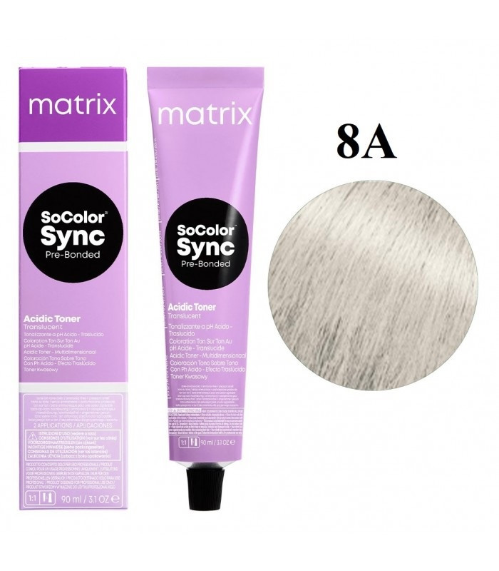 Краска для волос Matrix Color Sync Acidic Toner 90 мл. 8A, цена 297 грн ...