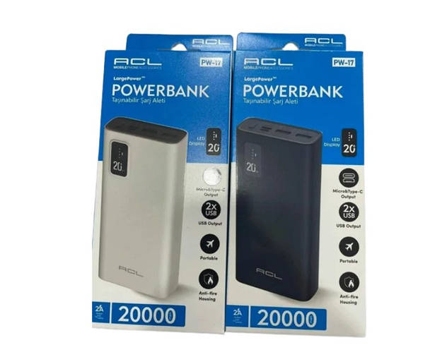 Повербанк ACL PW-17 20000 mAh 2 выхода Usb + быстрая зарядка ...