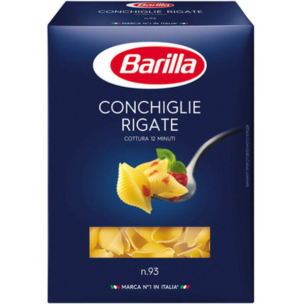 Купить Макарони (паста) Barilla Conchiglie Rigate №93, 500 г, цена 55 ...