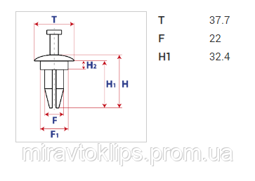 Купить Клипса крепления молдинга порога Toyota Prius, Lexus HS250h ...