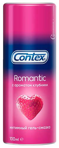 Інтимний гель-змазка Contex Romantic з ароматом полуниці (лубрикант), 100 мл Контекс ...