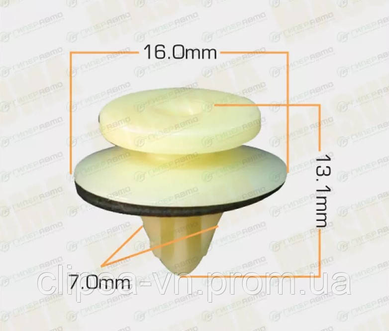 Кліпса кріплення молдингу, порогу, арок Mitsubishi Nativa, Lancer ...