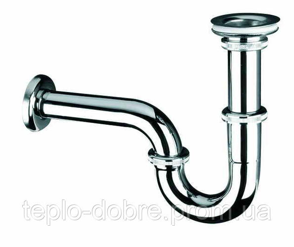 Купить Сифон до умивальника трубний хром 215+255CB, цена 904.10 ...
