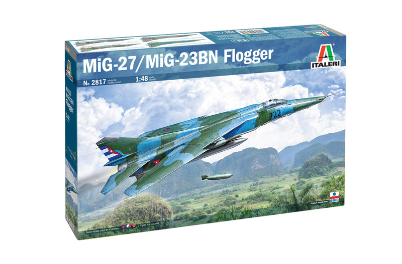 МиГ-27/МиГ-23БН Флоггер. Модель самолета в масштабе 1/48. ITALERI 2817 ...