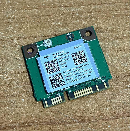 Б/У Wi-Fi модуль Realtek RTL8723BE, HP 15-R, 15-G, 15-H, 250 G3, 255 G3 ...