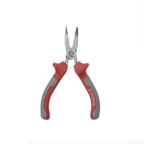 Плоскогубці подовжені вигнуті прецизійні з двокомпонентними накладками на рукоятки, 115 мм ...