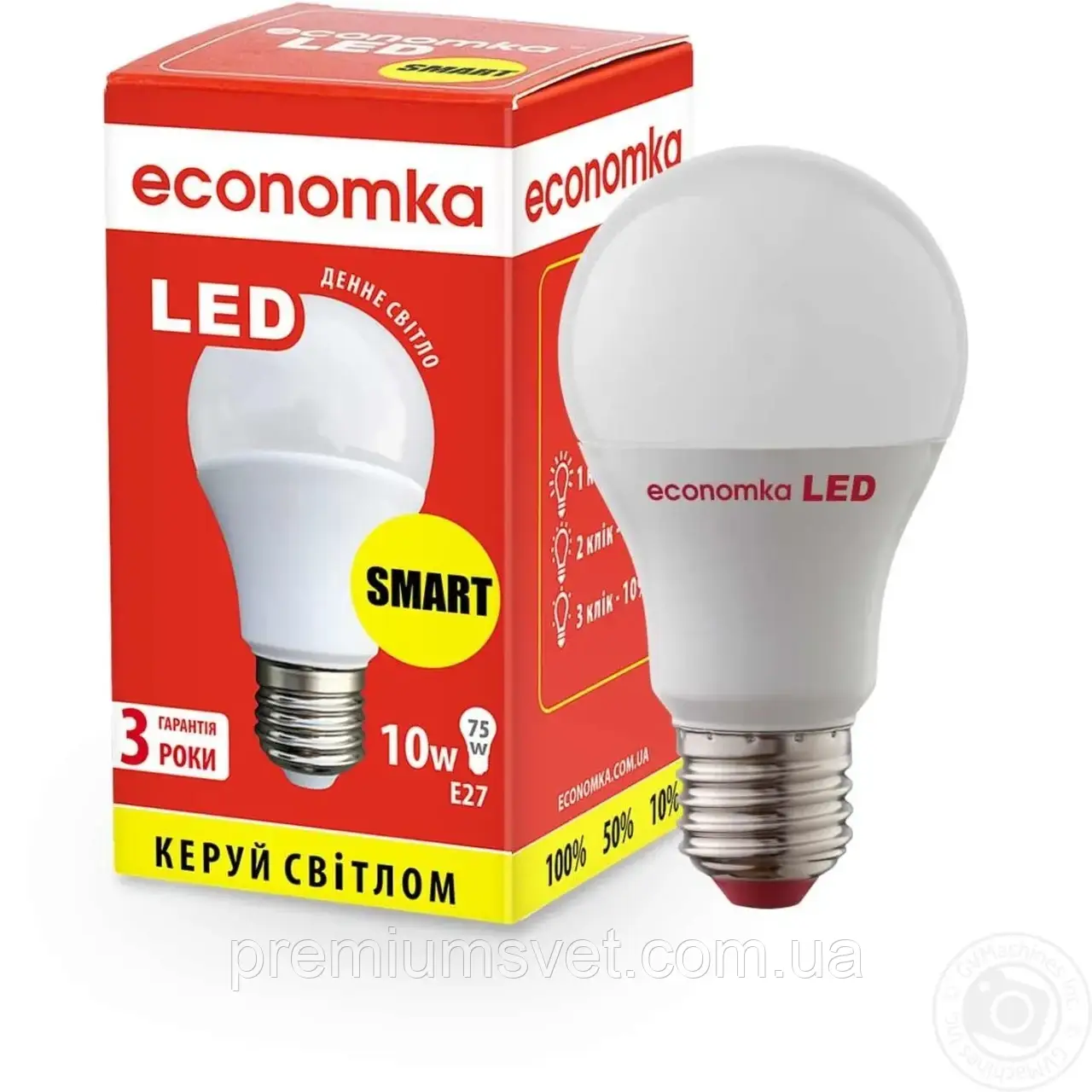 Лампа світлодіодна SMART Economka A60 LED 10W E27 4200K (ID#1169706867), цена: 73 ₴, купить на ...