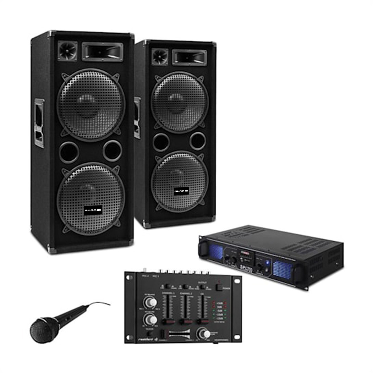 DJ PA SET "DJ-27"- усилитель Звуковая приставка 2000W 3/2-канальный DJ ...