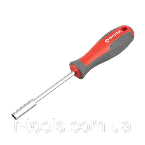 Отвертка с магнитным держателем для насадок 1/4" 100 мм, Cr-V INTERTOOL ...