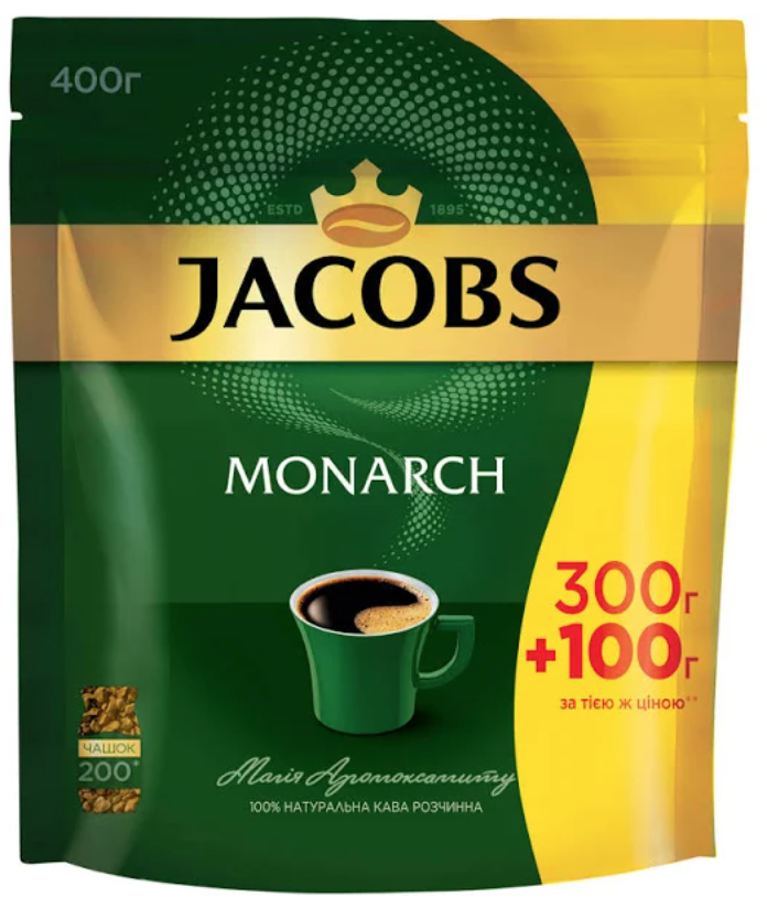 Кофе Якобс 400 грамм растворимый Гранулированный (сублимированный ...