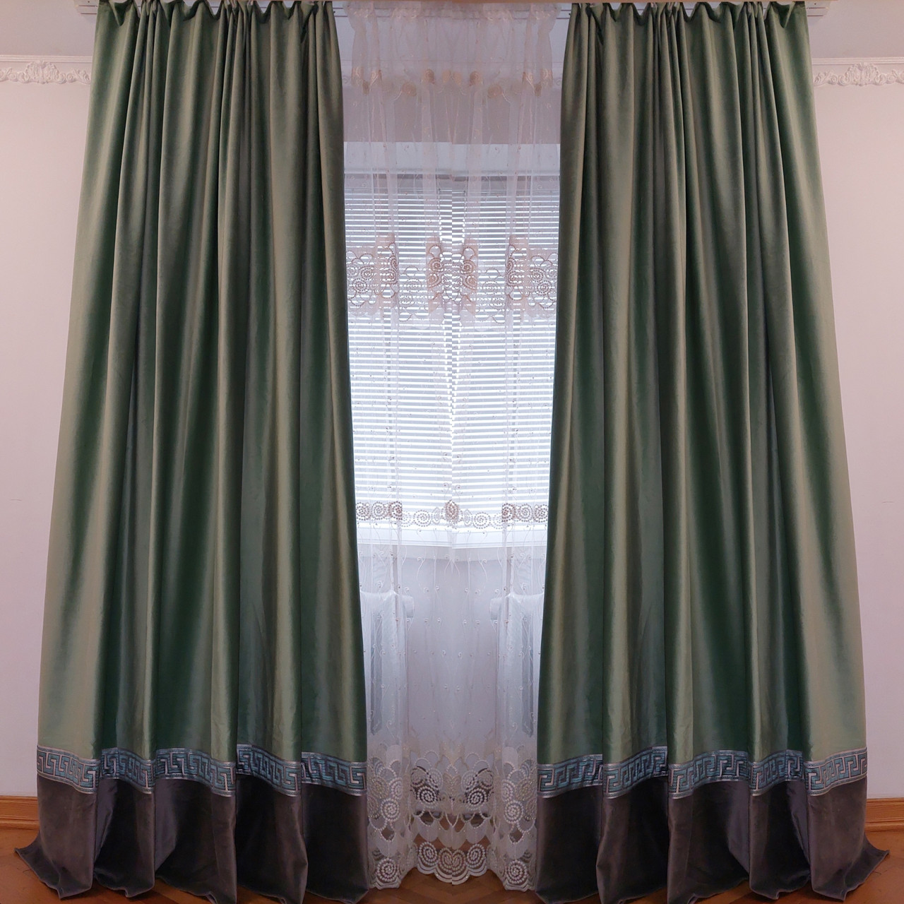 Бархатные Шторы. Комплект Штор с Бархата - Две Шторы Шириной По 2м и ...