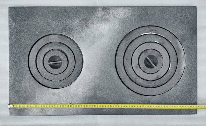 Плита пічна посилена. Плита двухконфорчатая, чугунная, 710х410, цена ...