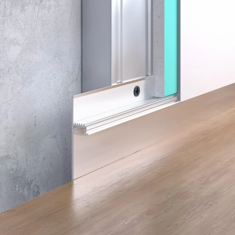 Плинтус Скрытого Монтажа Алюминиевый 50 Под LED-лентой Без Покрытия ...