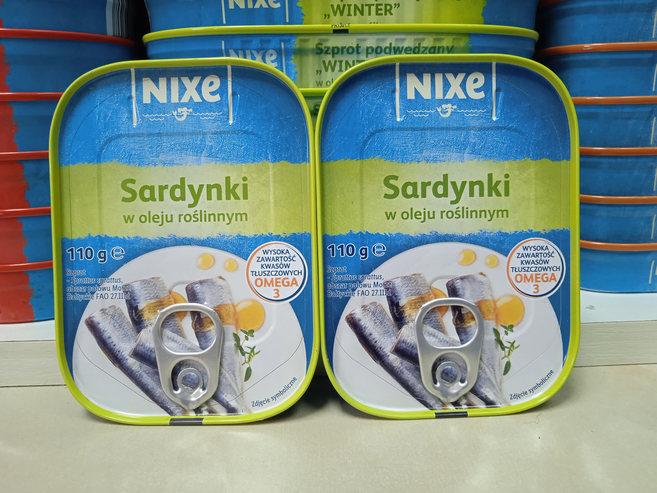 Сардины в подсолнечном масле Nixe Sardynki w oleju roslinnym, 110g ...
