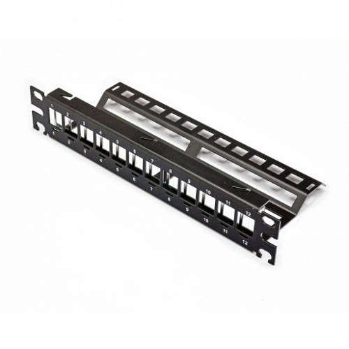 Купить Патч панель 10", 1U, на 12 модулей KeyStone (slim), с задним ...