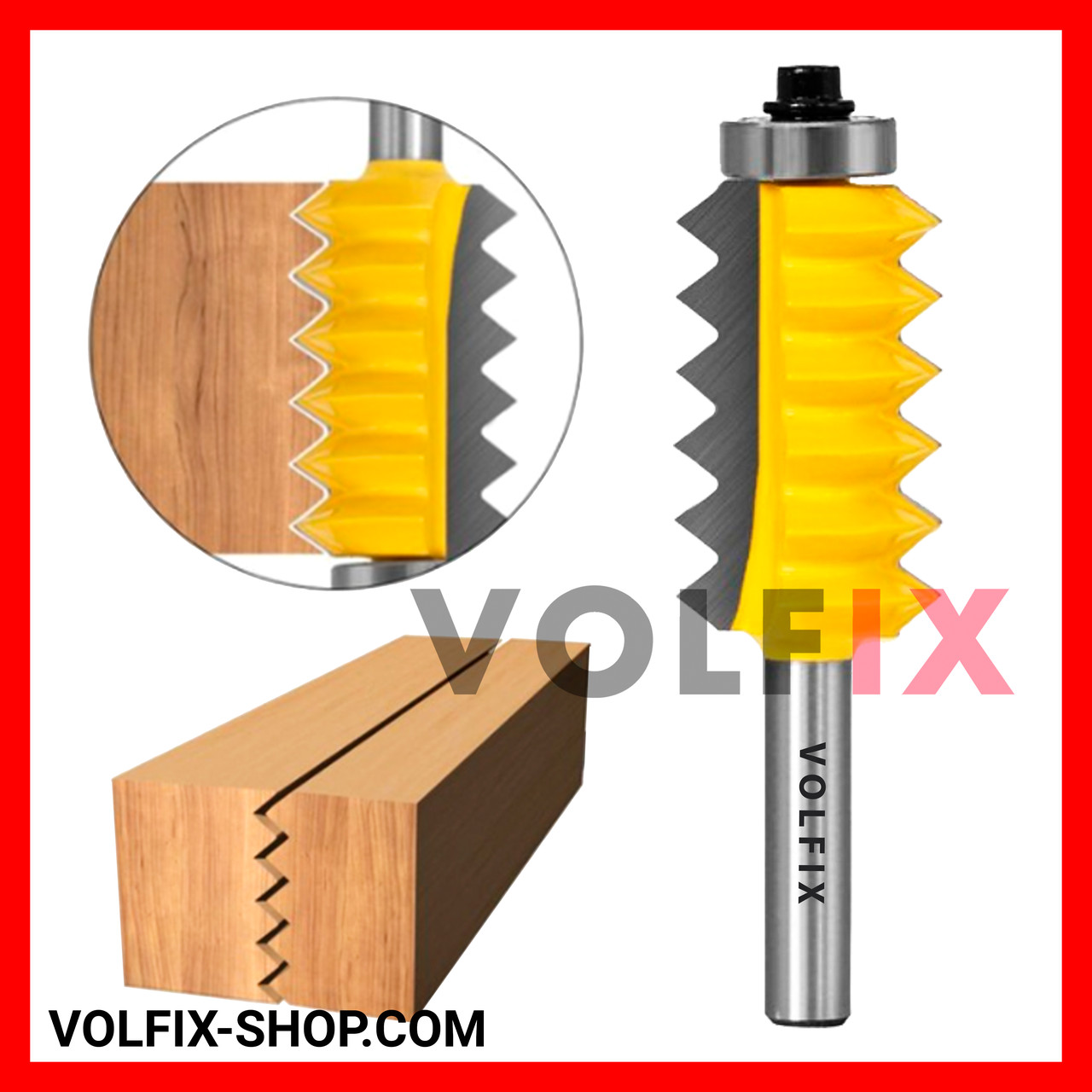 Фреза VOLFIX FZ-120-515 d8 mm для сращивания древесины по ширине и ...
