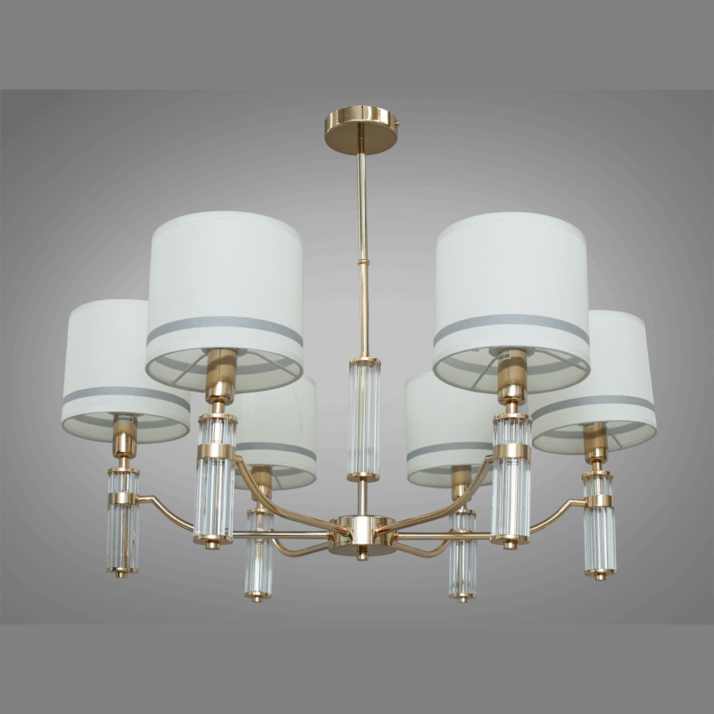 Люстра з абажурами 1011/6G ☎+38967773110