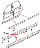 Клипса обшивки двери, молдинга листви Land-Rover Range Rover Sport ...