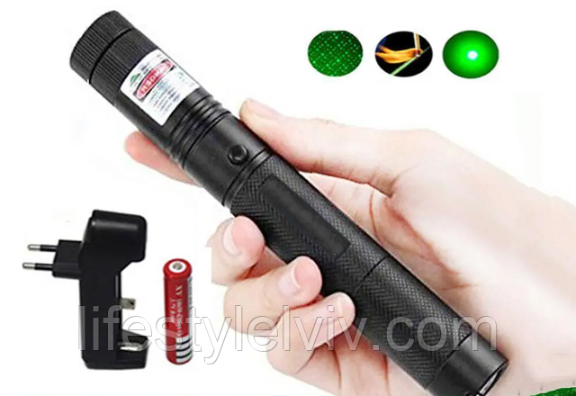 Лазерная Указка Зеленого Цвета Laser Pointer YL-303 / Диодный Лазер с ...