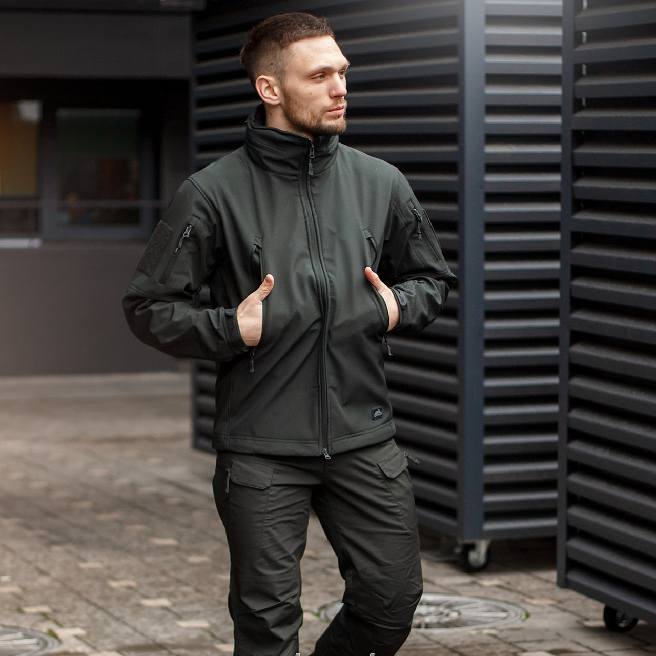 Куртка Helikon-Tex® Gunfighter Jacket - Shark Skin Windblocker - Jungle ...