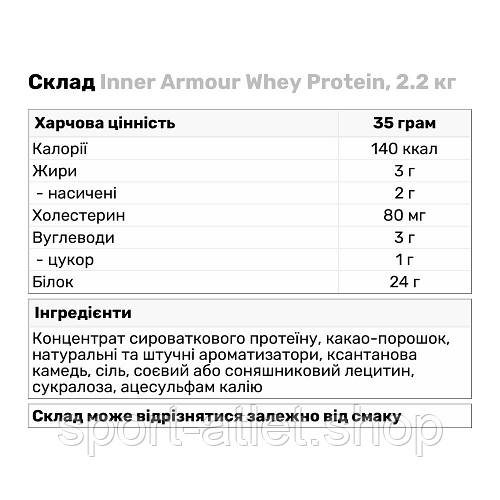 Купити Протеїн Inner Armour Whey Protein, 2.2 кг Полуниця, ціна 2063 ...