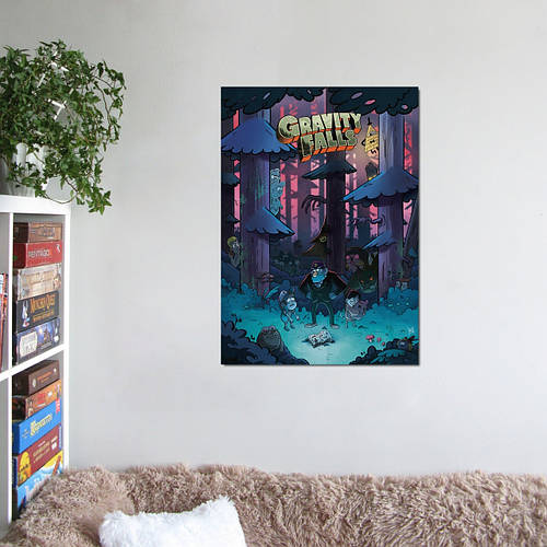 Купить Плакат "Гравити Фоллз, ночь в лесу, Gravity Falls", 106×75см, цена 400 ₴ — Prom.ua (ID ...