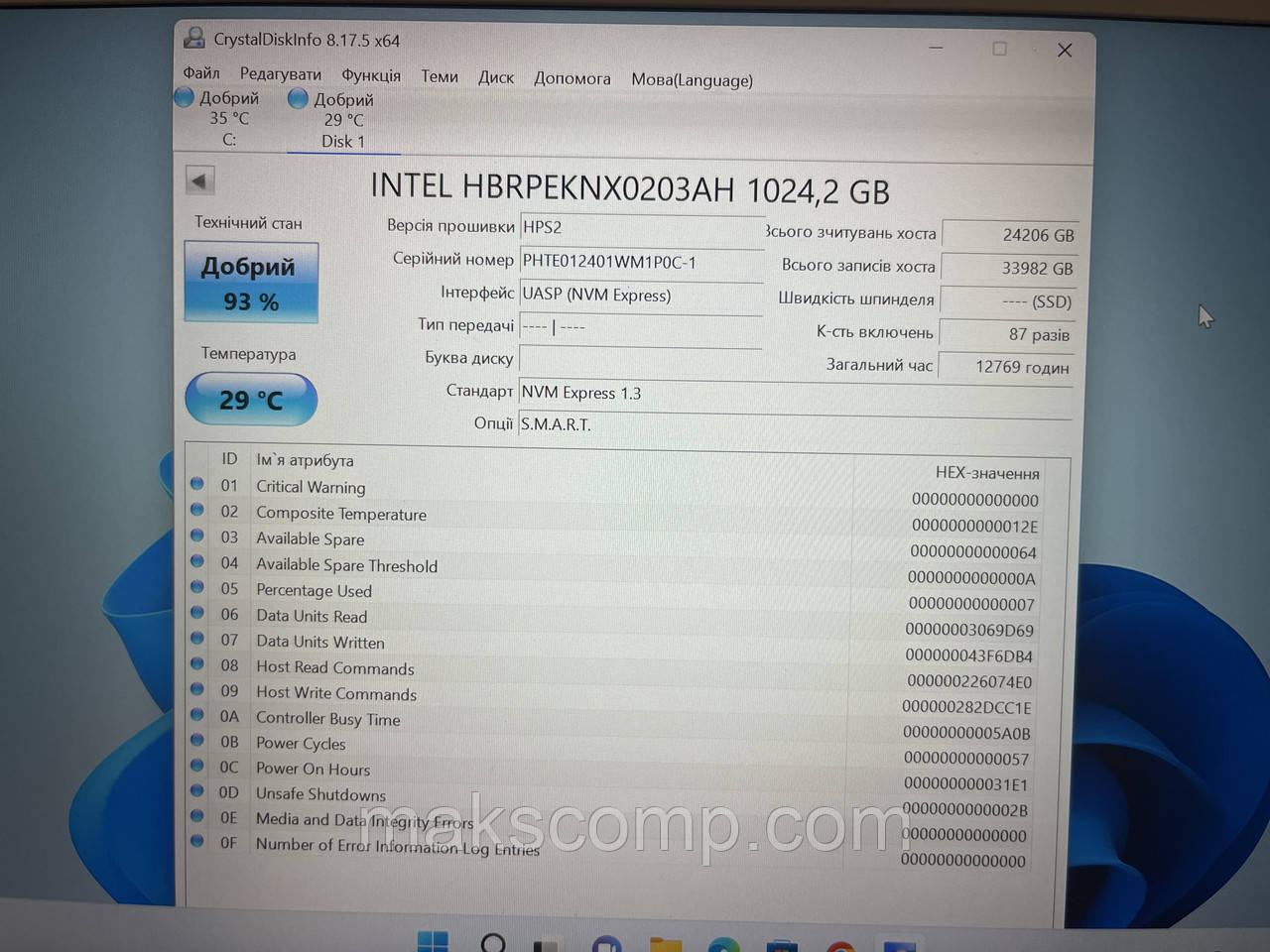 Купить SSD Intel OPTANE H10 32GB/1TB m.2 PCIe NVMe (HBRPEKNX0203AH ...