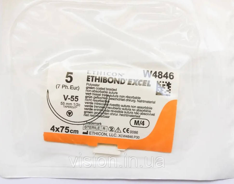 Купить Шовный материал Ethibond 5 W4846, колюще-режущая массивная ...