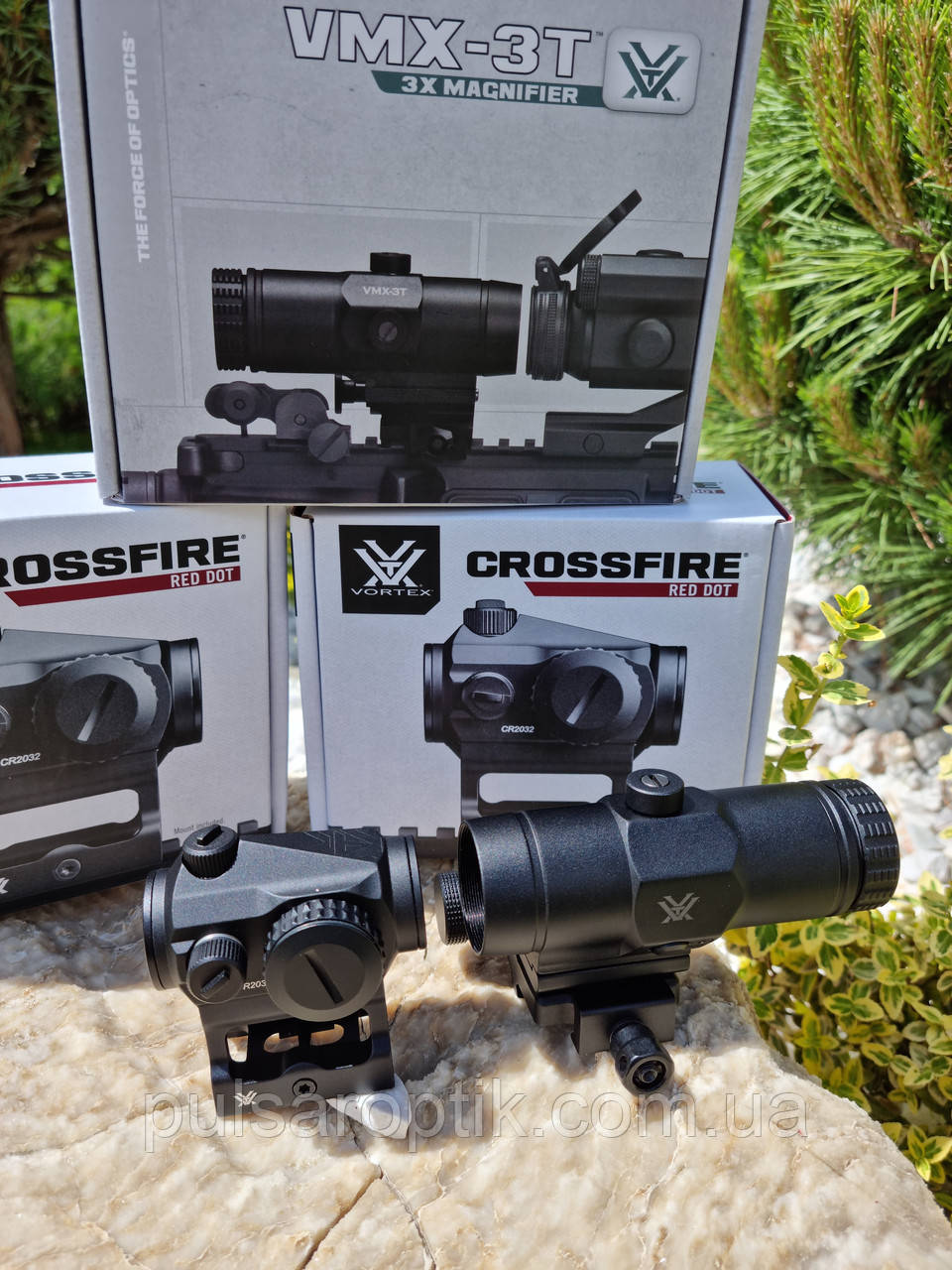 Комплект! Коліматор+магніфер Vortex Crossfire Red Dot 2MOA з магніфером Vortex VMX-3T: продаж ...