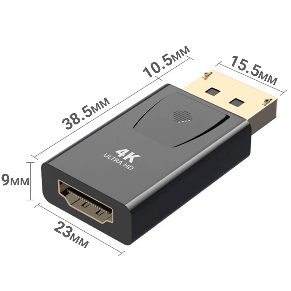 Адаптер, перехідник DisplayPort Male to HDMI Female Addap DP2HDMI-02 ...