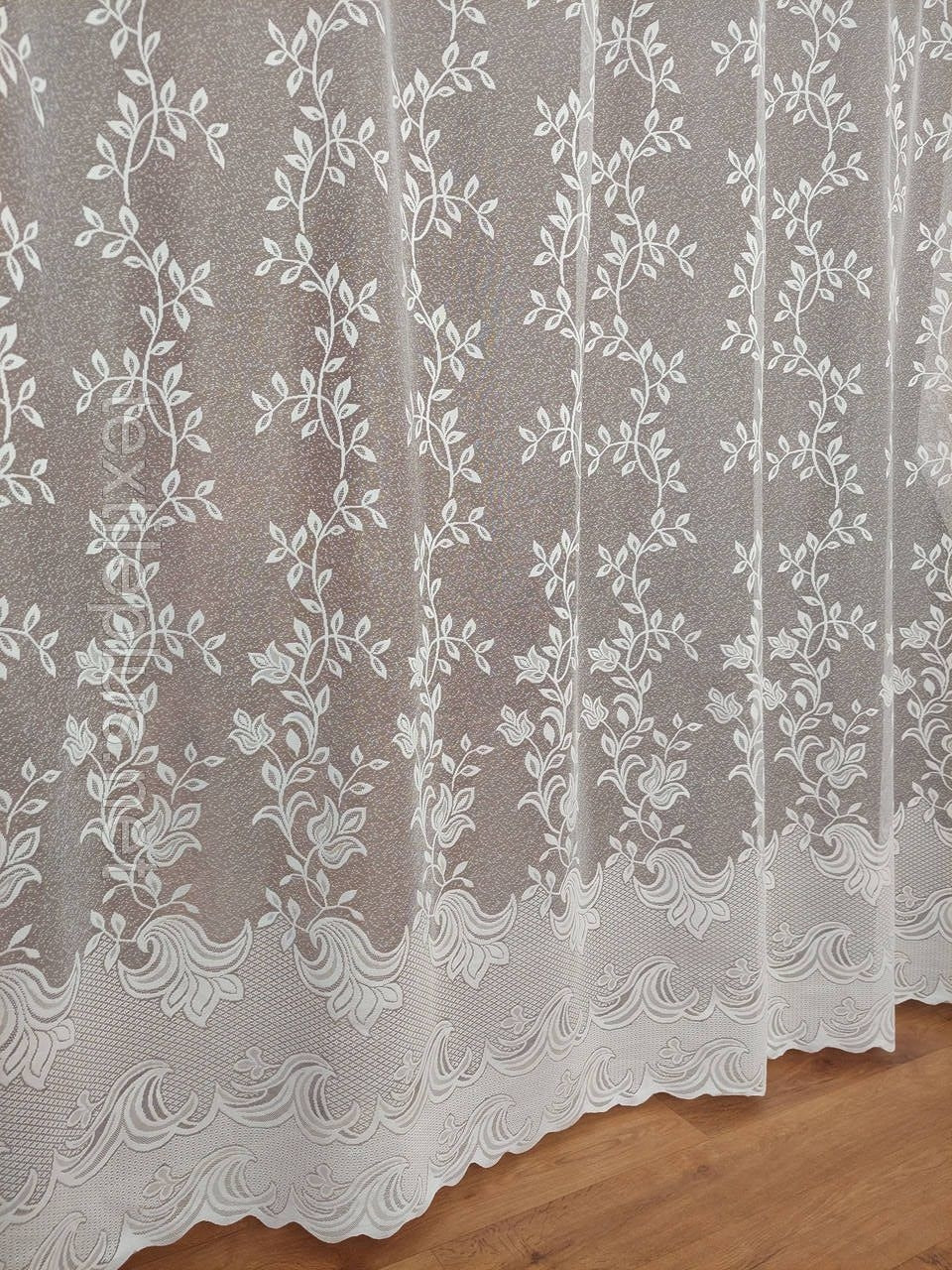 Тюль білий жаккард з ламбрекеном Ksenia купити за найкращою ціною в Хмельницькому від компанії