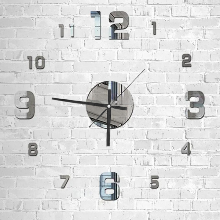 Настінний годинник із дзеркальним 3d ефектом Switch — незвичайний настінний годинник стикери