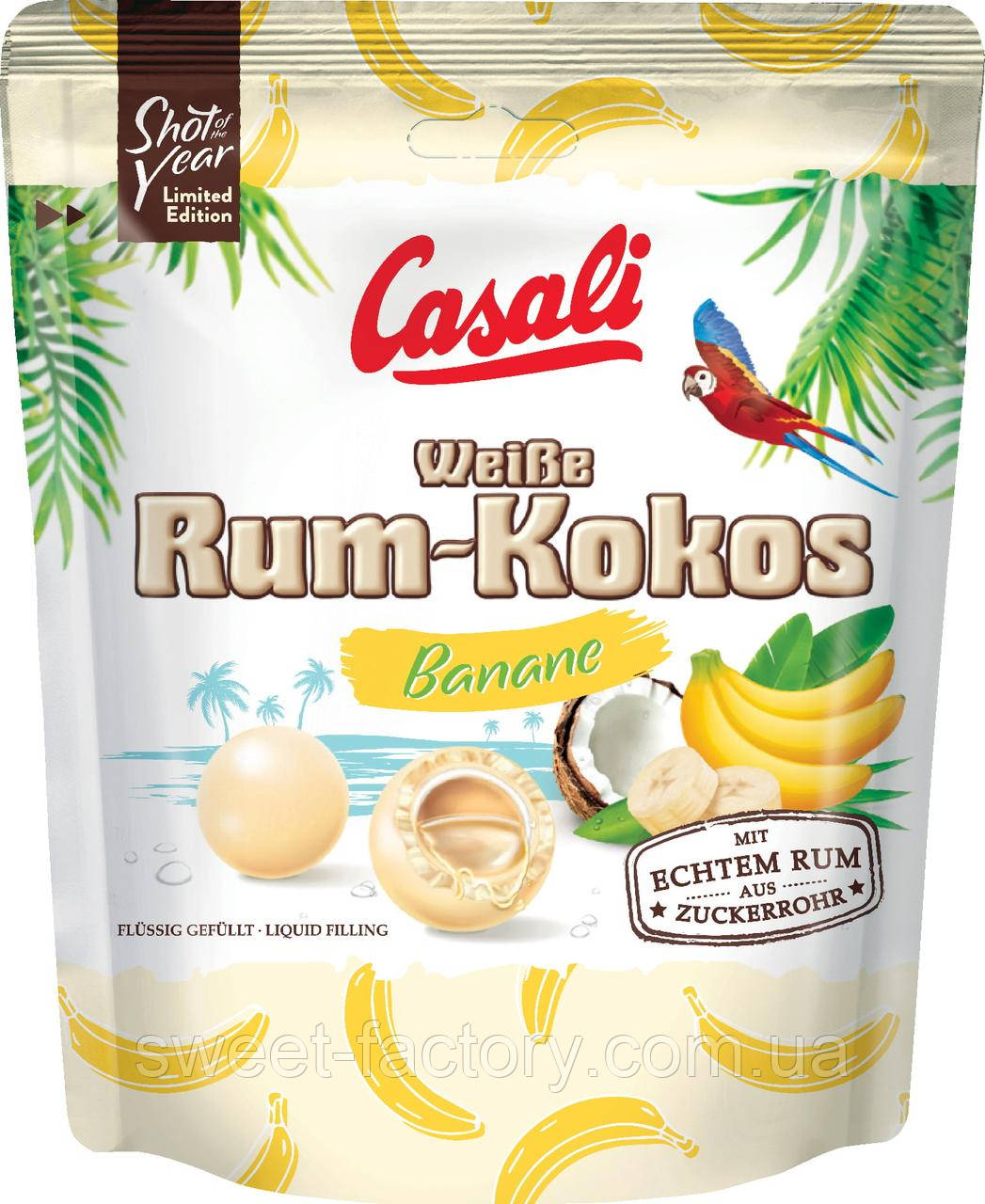 Конфеты Casali White Choco Rum Kokos Banane 175g (ID#1668347504), цена ...