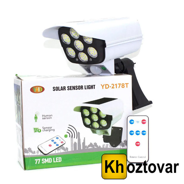 Уличный Фонарь на Солнечной Батарее с Датчиком Движения 2178T LED ...