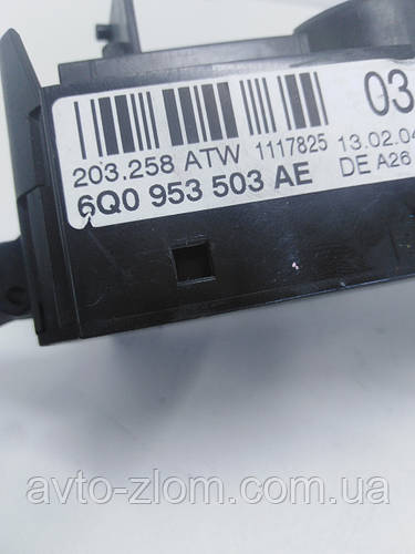 Подрулевой переключатель Volkswagen Polo 9N, VW Поло. 6Q0953503AE ...