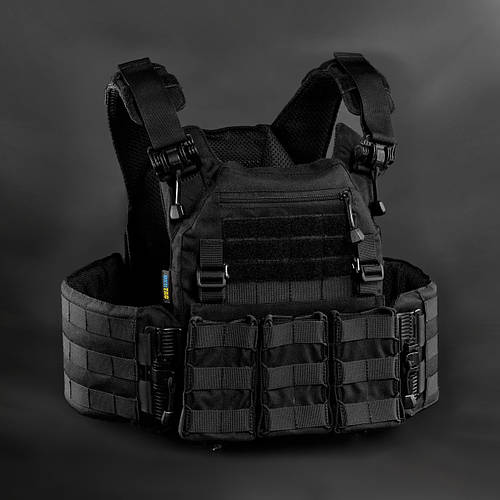 Тактический бронежилет 6 класса ДСТУ черный MOLLE быстрый сброс ...