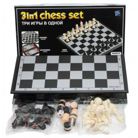 Купити Шахи + шашки + нарди - 3 в 1 (30 х 30см) магнітні, ціна 492.80 ...