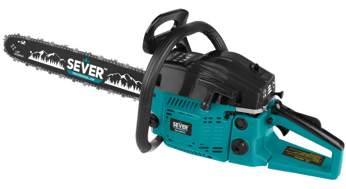 Мощная Бензопила 4,3кВт / 5,9 Л.с., Шина 45см SEVER SVR-6500CS: 9500 Об ...