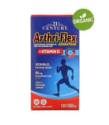 Arthri-Flex Advantage + Vitamin D3 - 120 таблеток - 21st Century ( Для ...