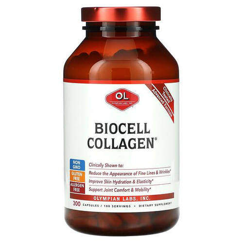 Olympian Labs, Biocell Collagen (300 капс.), биоактивный коллаген (ID ...