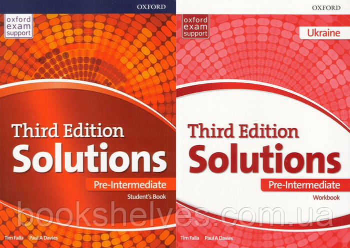 Solutions (Third Edition) Pre-Intermediate Student's Book&WorkBook Підручник та Робочий зошит ...