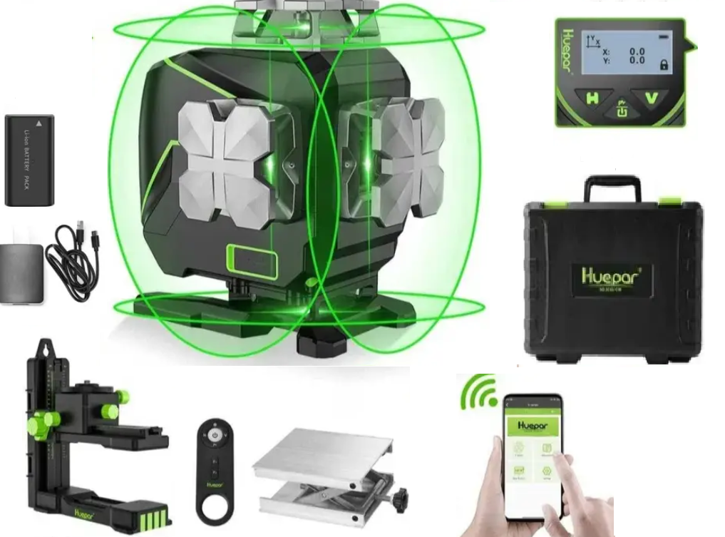 СУПЕРКОМПЛЕКТ--->Huepar S04CG Premium Bluetooth Level, Обновленная ...