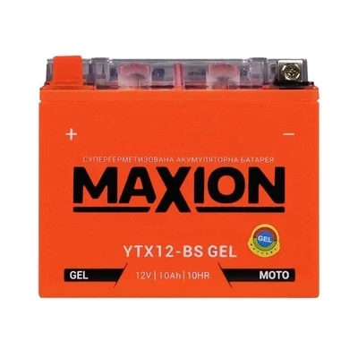 Купить Мото аккумулятор MAXION YTX 12-BS (12V 10A), цена 1080.27 ...