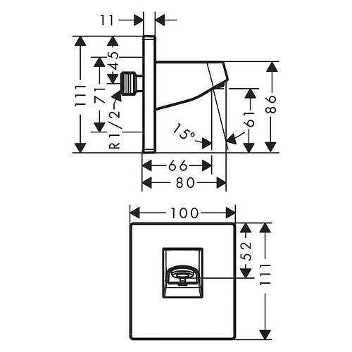 Купити Кронштейн настінний HANSGROHE Pulsify для верхнього душу 80мм ...
