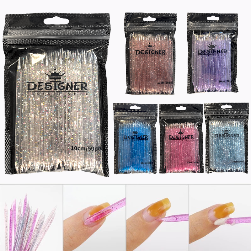 Двусторонние пластиковые многоразовые палочки 10 см, 50шт./уп. Дизайнер ...