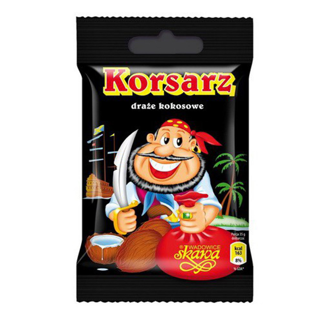 Драже кокосове в шоколадній глазурі, KORSARZ draze kokosove, 60 г, цена ...